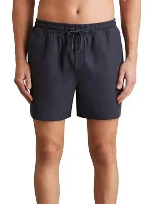 REISS Water Resistant Swim Trunks - Navy