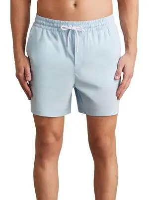 REISS Cliff Water Resistant Swim Trunks - Soft Blue
