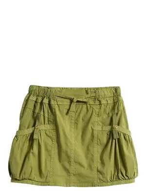 TENLY Cotton Cargo Skirt - Matcha Tea