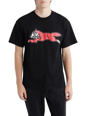 ICECREAM Running Dog Cotton T-shirt - Black