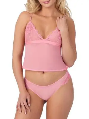 ON GOSSAMER Luxe Lace Camisole - Plumeria