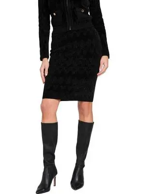 MARCIANO Adele Chenille Pencil Skirt - Black-black