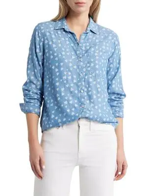 BEACHLUNCHLOUNGE Cassie Chambray Button-Up Shirt Puppy Love