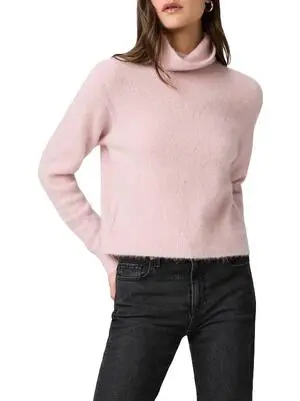 Paige Viviana Turtleneck Crop Sweater - Blush Pink