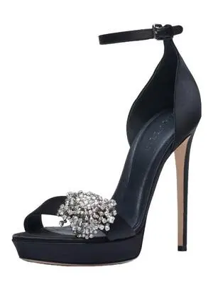 Alexander McQueen Jewel Platform Sandal - Black