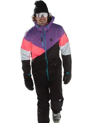 OOSC Fresh Pow Ski & Snowboard Jacket - Neon Pink/ Purple & Black