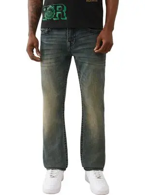 True Religion Ricky Big T Flap Straight Leg Jeans - Homecourt Ash Dark Wash