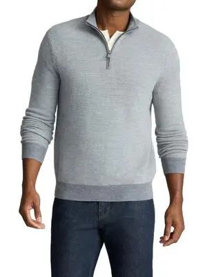 UNTUCKIT Marvall Quarter-zip Merino Wool Sweater - Grey