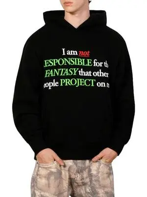 PLEASURES Graphic Cotton-blend Hoodie - Black