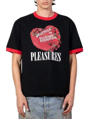 PLEASURES X Richard Bernstein Cake Ringer Graphic T-shirt - Black