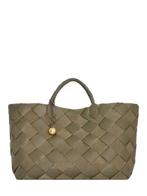Rebecca Minkoff Mini Frankie Woven Leather Tote - Willow