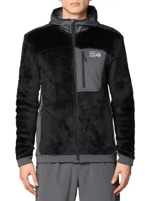 Mountain Hardwear Polartec® High Loft Fleece Hooded Jacket - Black/volcanic