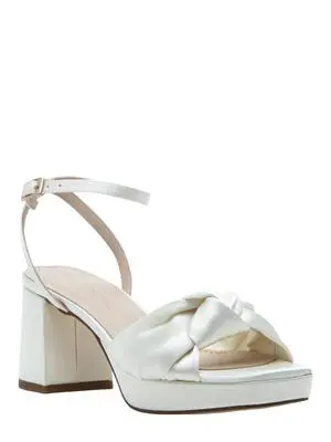 275 CENTRAL Malik Ankle Strap Platform Sandal - White