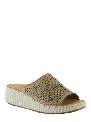SPRING STEP SHOES Rhydian Wedge Sandal - Sage Green