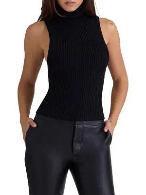 HOUSE OF CB Backless Ribbed Turtleneck Sweater