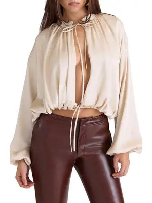 HOUSE OF CB Satin Open-Front Top