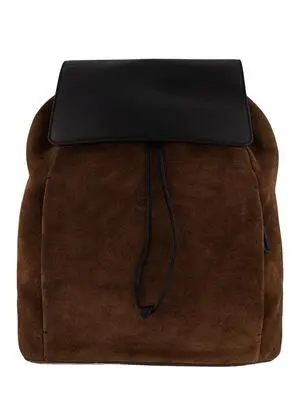 Vince Drayton Suede Flap Backpack - Chocolate