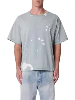 Mnml Paint Splatter Cotton Graphic T-shirt - Slate