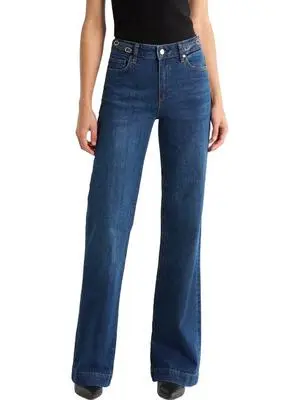 Paige Leenah Waist Buckle Wide Leg Jeans - Technique