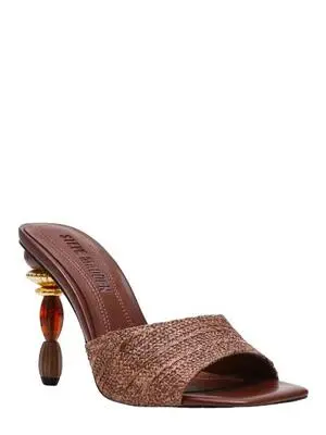 Steve Madden Sia Statement High Heel Slide Sandal Brown