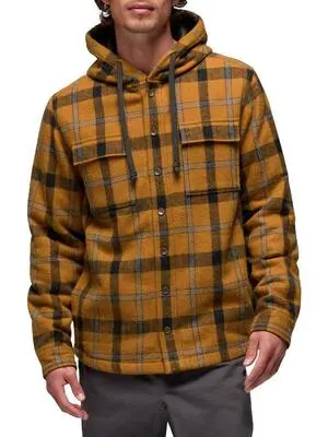 Prana Asgard Hooded Flannel Shirt Jacket - Dijon
