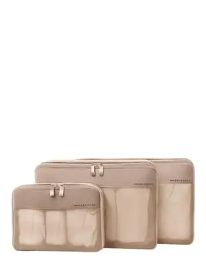 Briggs & Riley 3-Piece Carry-On Compression Packing Cubes Tan