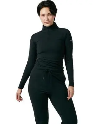 TOMBOYX Long Sleeve Quarter Zip Top Black