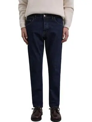 SCALPERS Slim Fit Cotton Denim Trousers - Darkblue