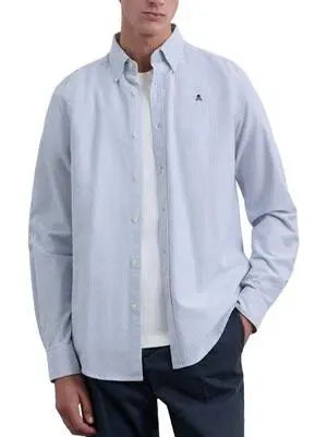 SCALPERS New Oxford Bd Slim Oe Shirt - Bluestripes