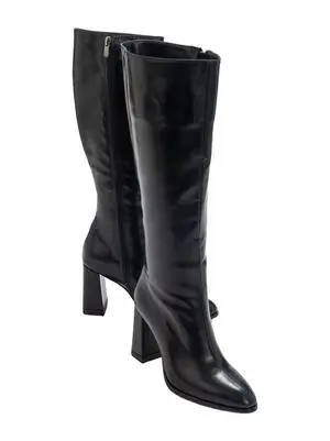 PROLOGUE SHOES Knee High Heel Boots - Black