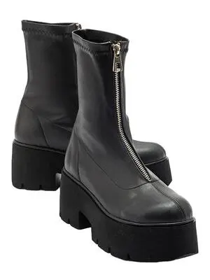 PROLOGUE SHOES Ovil Platform Zip Boot - Black