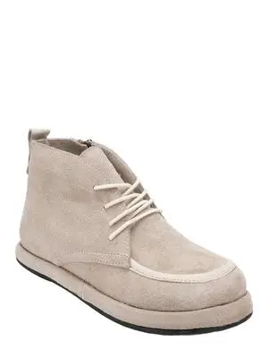 FOREVER & ALWAYS SHOES Martas Leather Zip Boots Beige Suede
