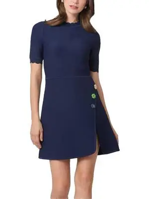 SHOSHANNA Celeste Flower Embellished Knit Dress