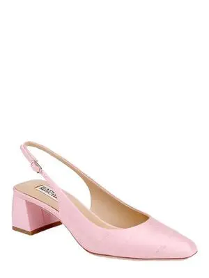 Badgley Mischka Oaklee Block Heel Slingback Pump - Rose Silk