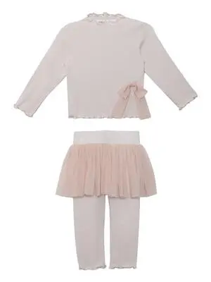 ISOBELLA & CHLOE Ballerina Two-piece Pant Set - Pink