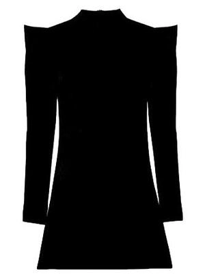 PCFG Long Sleeve Cut Out Dress - Black
