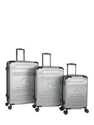 Quiksilver Rincon Hardside Expandable Luggage With Spinner Wheels - Metallic Silver