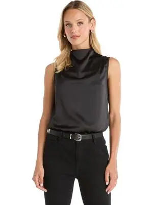 THE NOLI SHOP Mara Silky Top - Black
