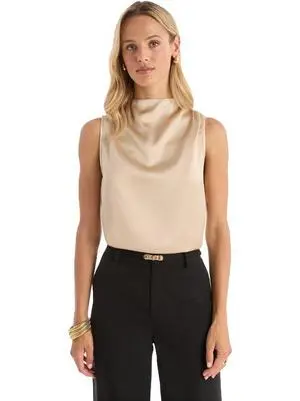 THE NOLI SHOP Mara Silky Top Champagne