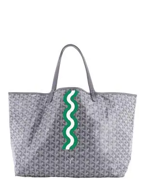 Goyard Saint Louis Gm Tote Printed Coated Canvas - Gray