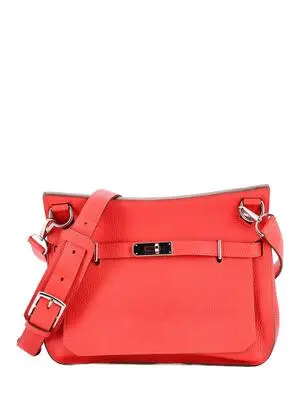 HERMES Jypsiere Bag Clemence 28 - Rouge Pivoine