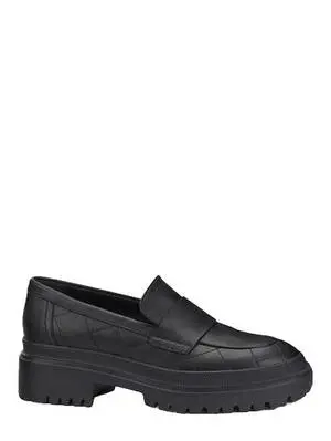 Agl Mary Soft Lambskin Leather Moccasin - Black