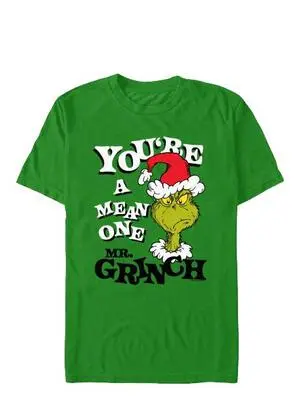 THE GRINCH Christmas Mean One Graphic T-shirt - Kelly Green