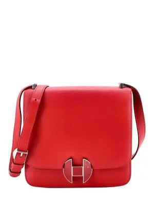 HERMES 2002 Shoulder Bag Evercolor 20 - Rouge Casaque