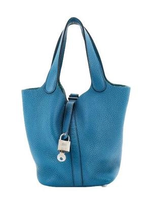 Hermès Picotin Lock Bag Clemence Pm - Blue