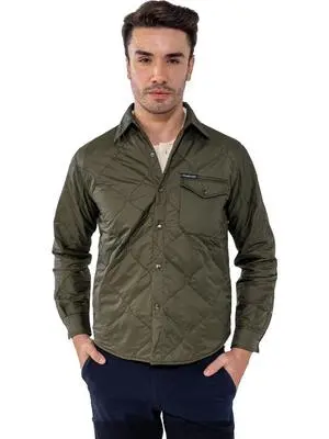 MEMBERS ONLY Quilted Shirt Jacket - Olive