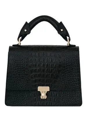 VIE LORIE Vittoria Top Handle Bag - Black Chestnut