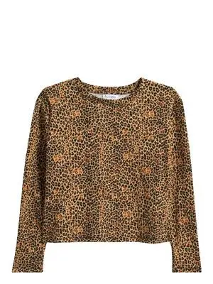 LOVE, FIRE Printed Boxy T-shirt - Animal Print