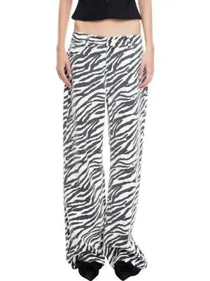 Lioness Top Model Stripe Baggy Jeans - Zebra