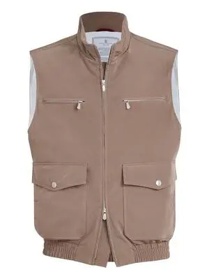 Brunello Cucinelli Nylon Padded Vest - Hazelnut
